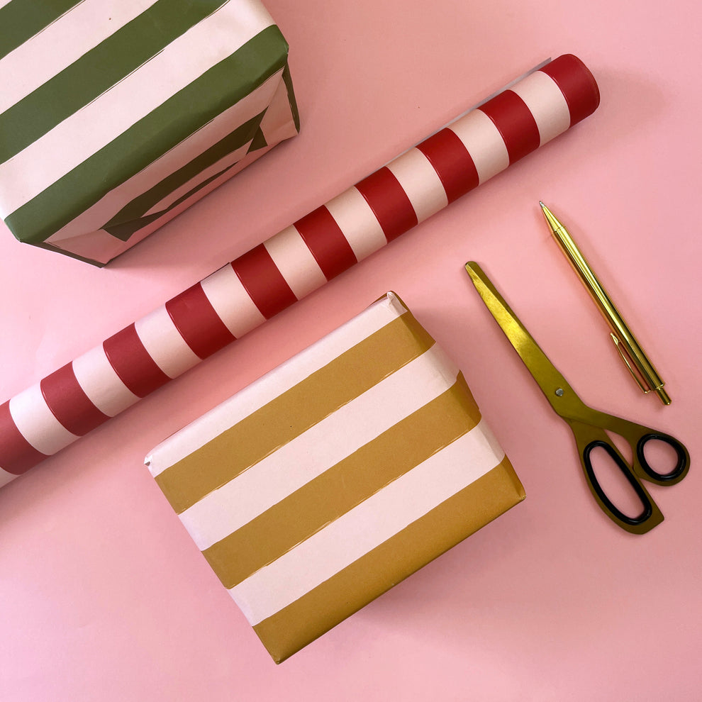 Luxury Candy Cane Striped Christmas Wrapping Paper – heather alstead design